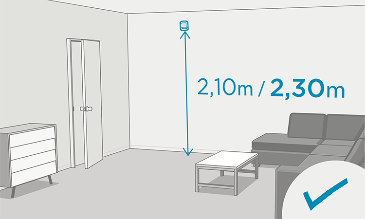 Positioning and installing the motion sensor